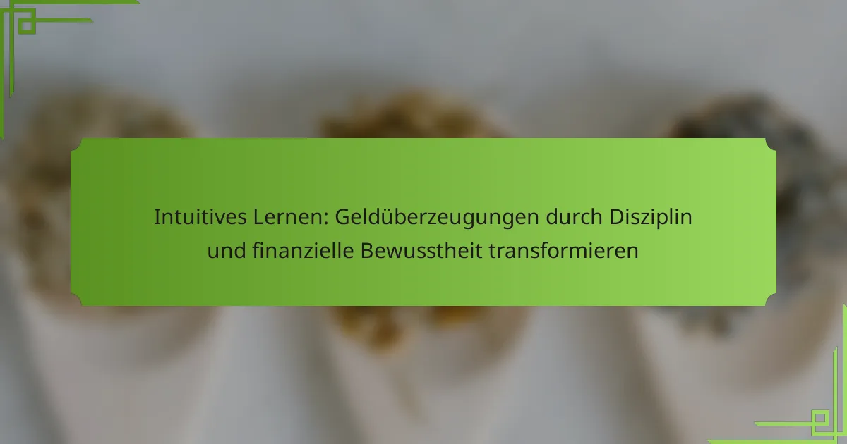 Intuitives Lernen: Geldüberzeugungen durch Disziplin transformieren